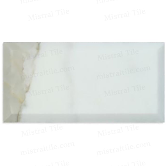 3x6 Polished Deep Beveled Calacatta Gold Marble – Mistral